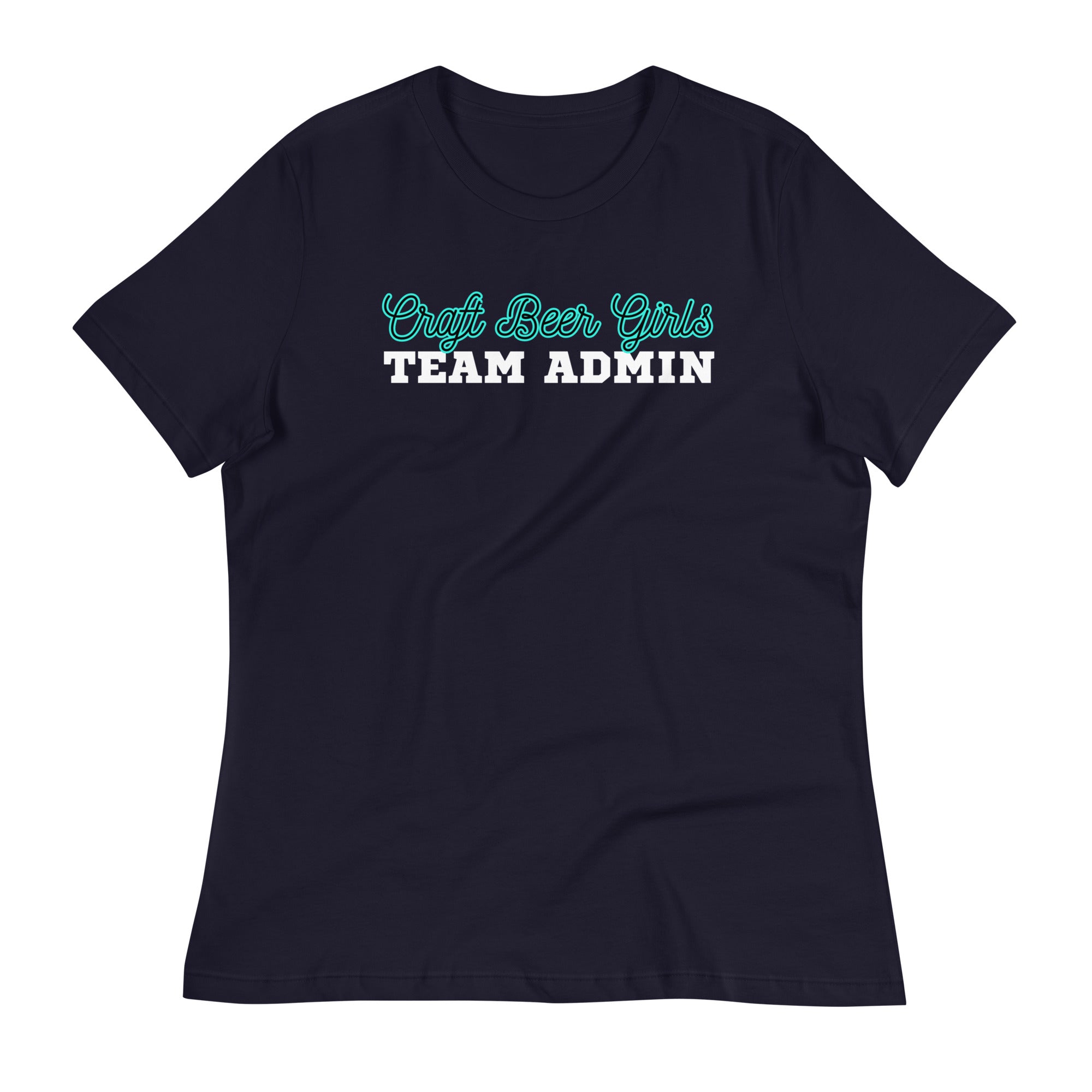 CBG Admins with QR Code - Women's Relaxed T-Shirt – Craft Beer Girls